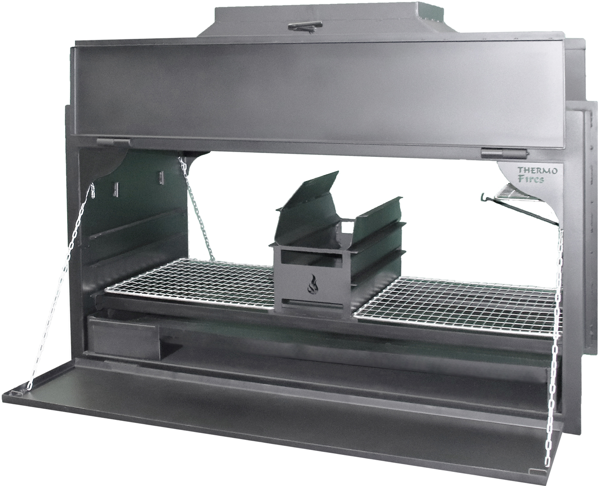 De Luxe 1200 mm Double-sided Braai - Mildsteel with 2 x grids