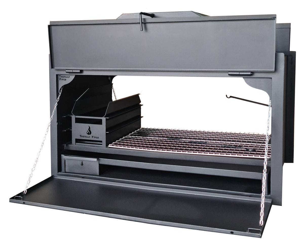 1200mm DeLux mildsteel Double-sided braai with s/s grid