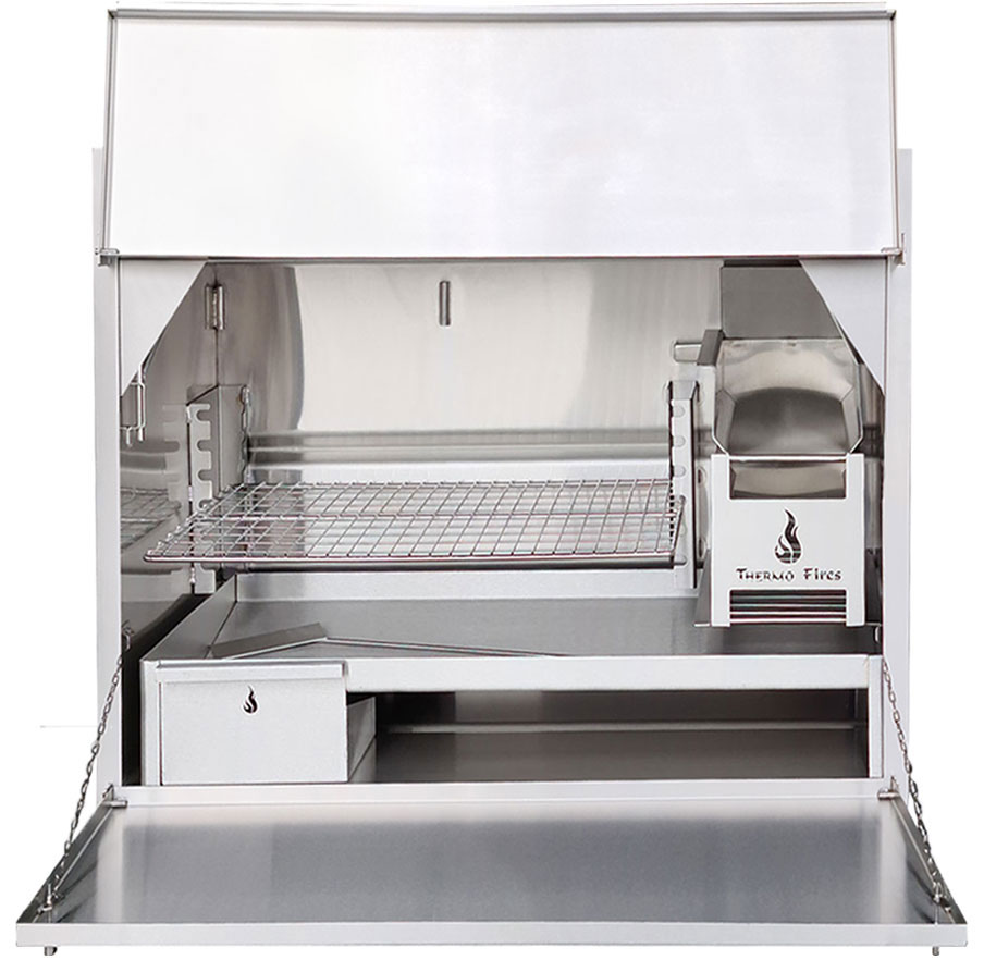 800 mm stainless steel deLuxe built-in Braai