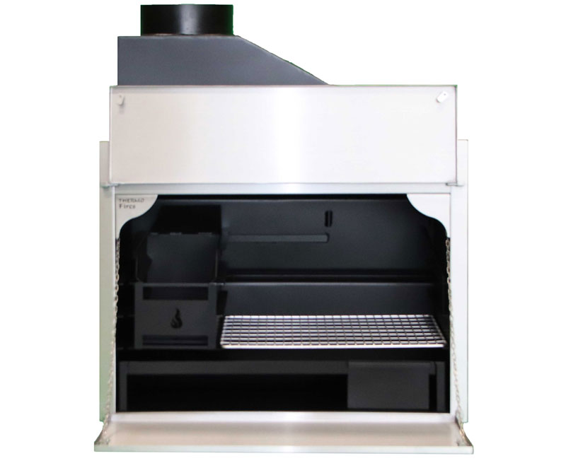 DeLuxe Braai with offset gather to fit hole in concrete slab