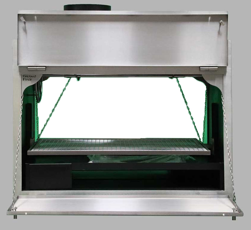 Double-sided braai with grid on roll-up mechanism