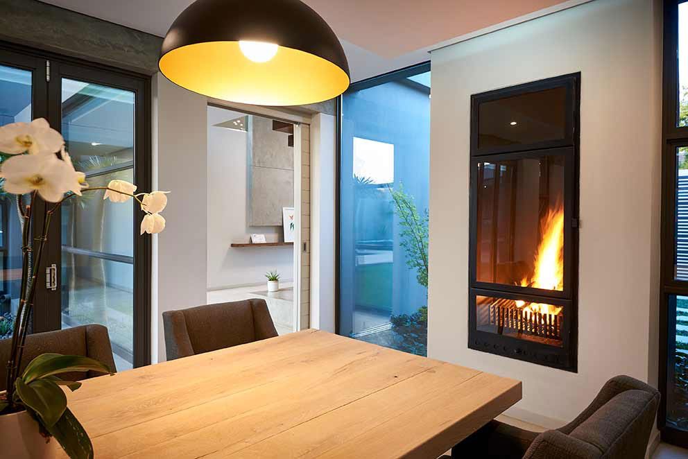 Custom Vertical Fireplace - After