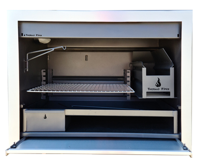 Professional mildsteel 1000mm Built-in Braai with stainless steel ...